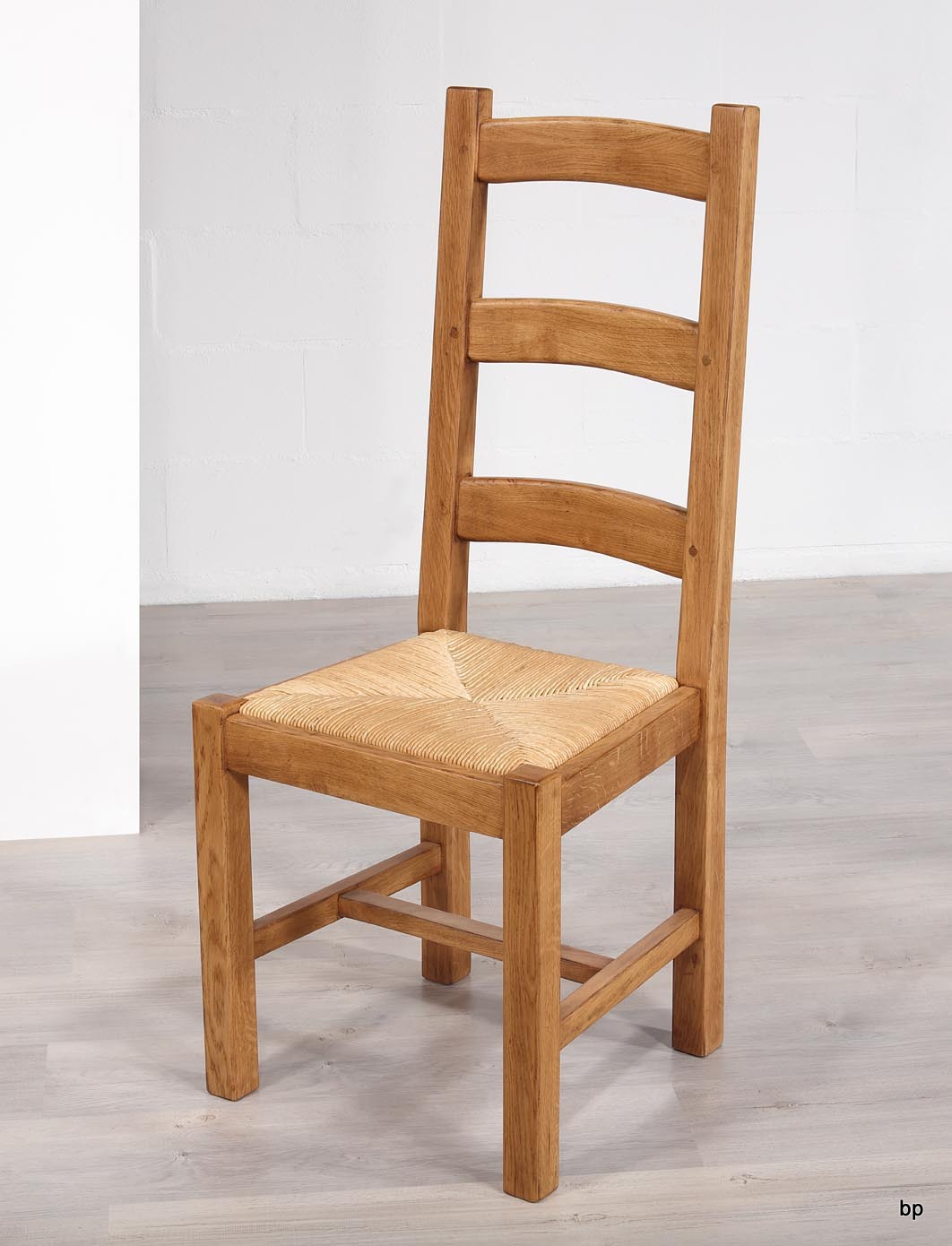 Chaise en chêne massif de style Campagnard ASSISE PAILLE , meuble en ...